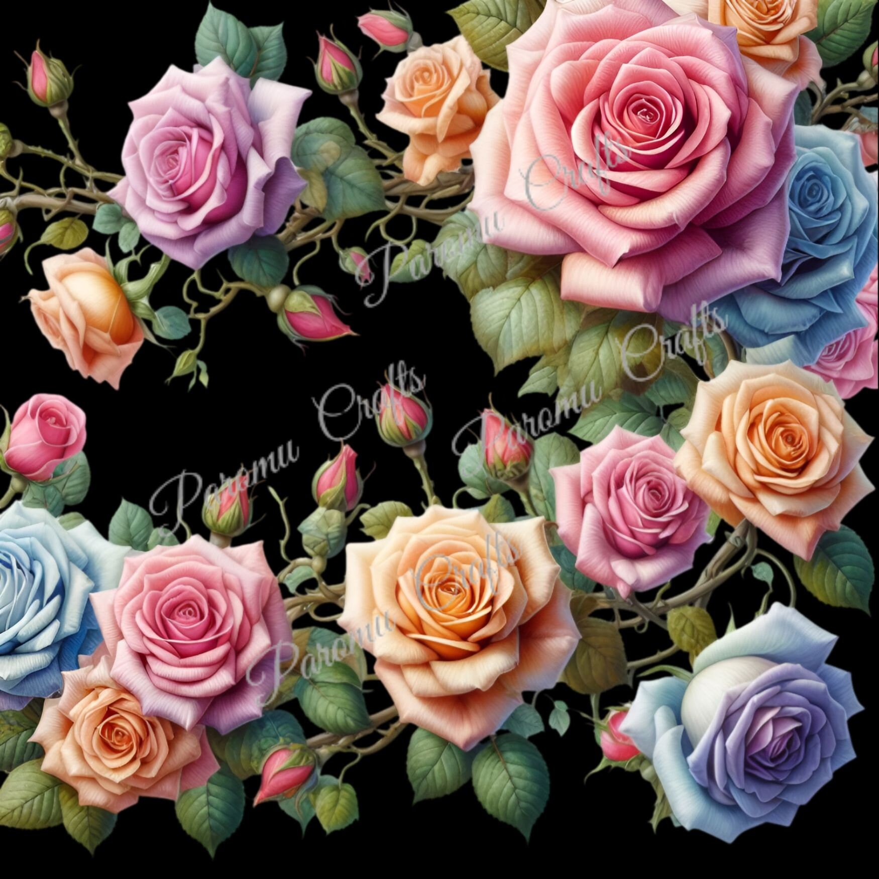 12 Pngs Rose Vine Clipart Transparent Background Roses Corner Vine Rose ...