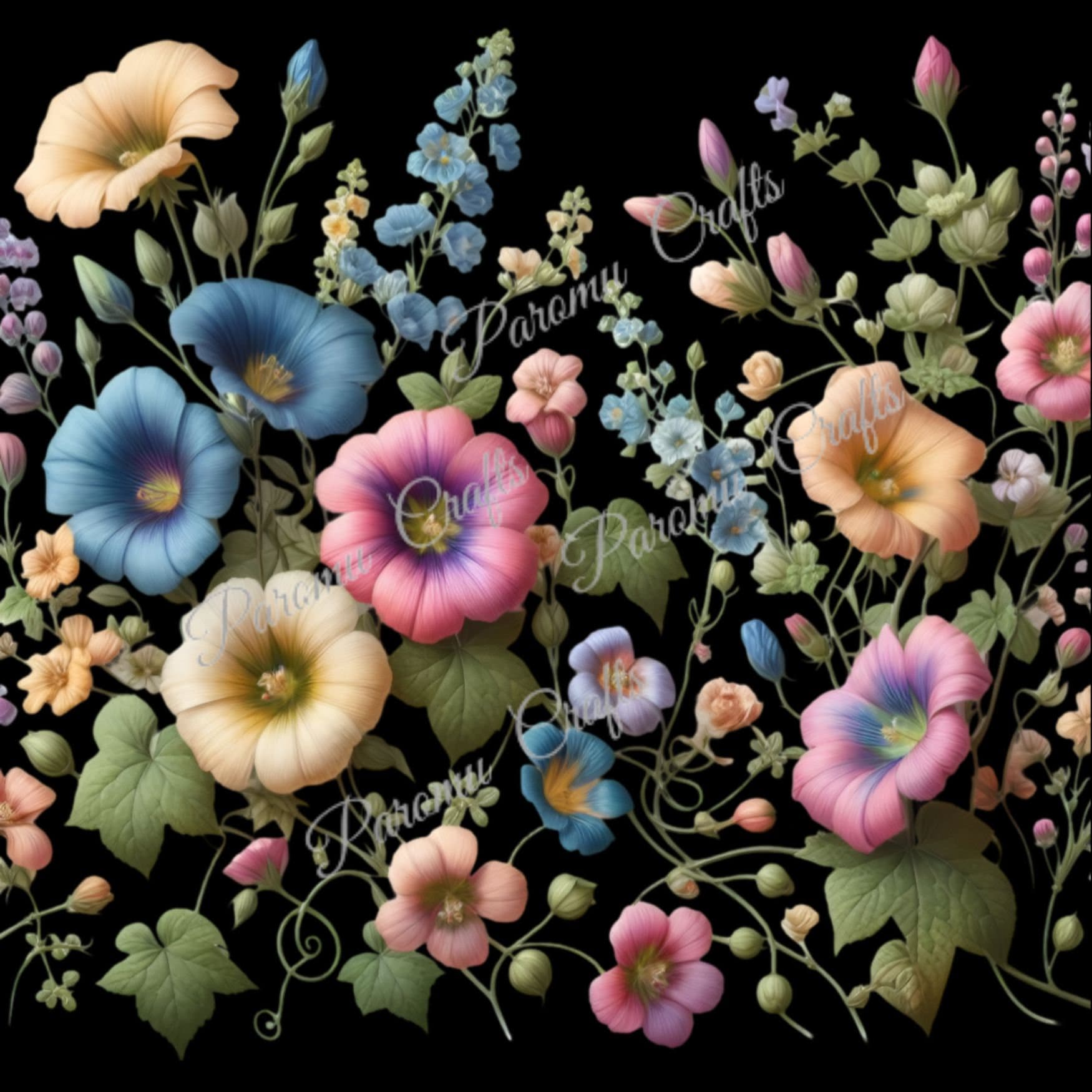 Flower Vine Clipart Transparent Background Flower Corner Vine Card ...