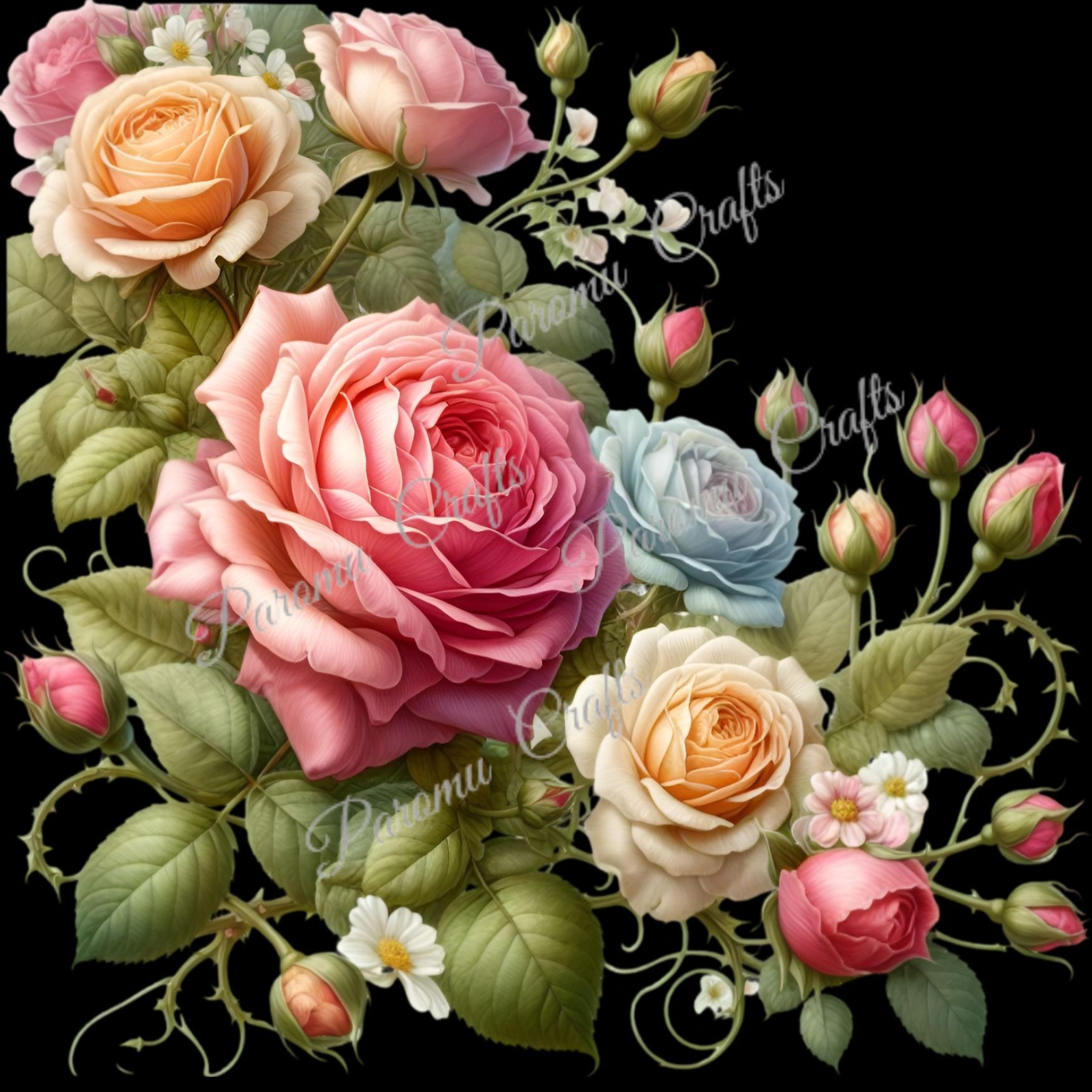 12 Pngs Rose Vine Clipart Transparent Background Roses Corner Vine Rose ...