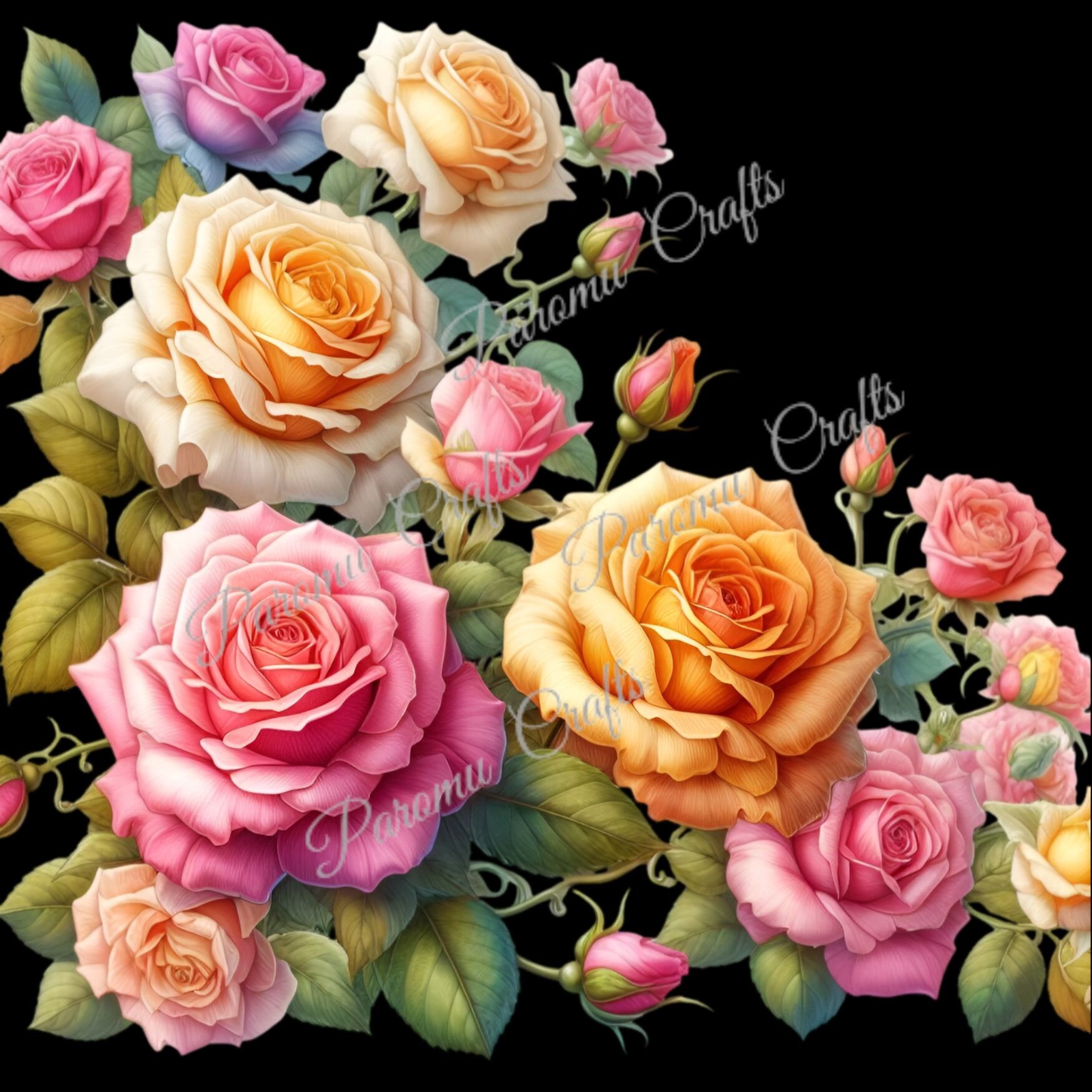 12 Pngs Rose Vine Clipart Transparent Background Roses Corner Vine Rose ...