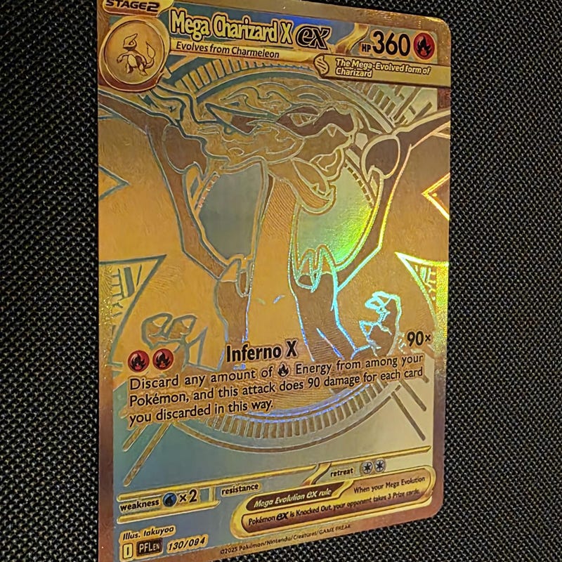 Mega Charizard Gold Gold - Etsy