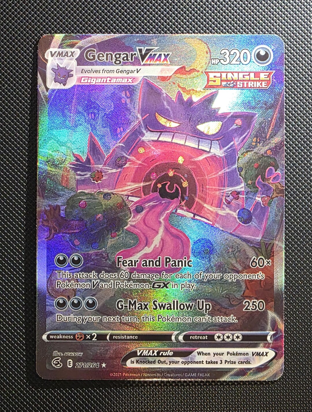 Proxy - Fusion Strike - Gengar VMAX Special Art Rare (SAR) [271/264 ...