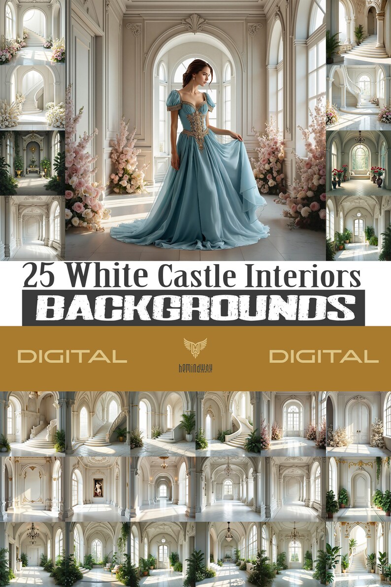 25 WHITE Castle Interiors Backgrounds for Fashion, Portrait, and ...