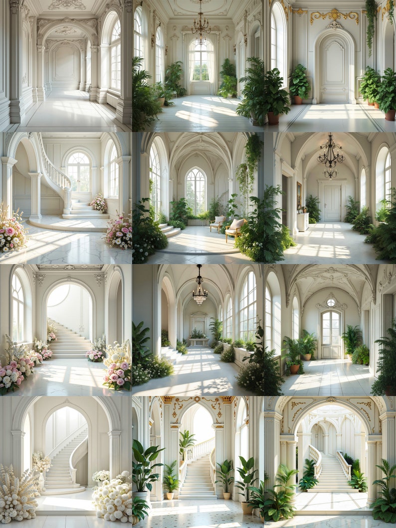 25 WHITE Castle Interiors Backgrounds for Fashion, Portrait, and ...
