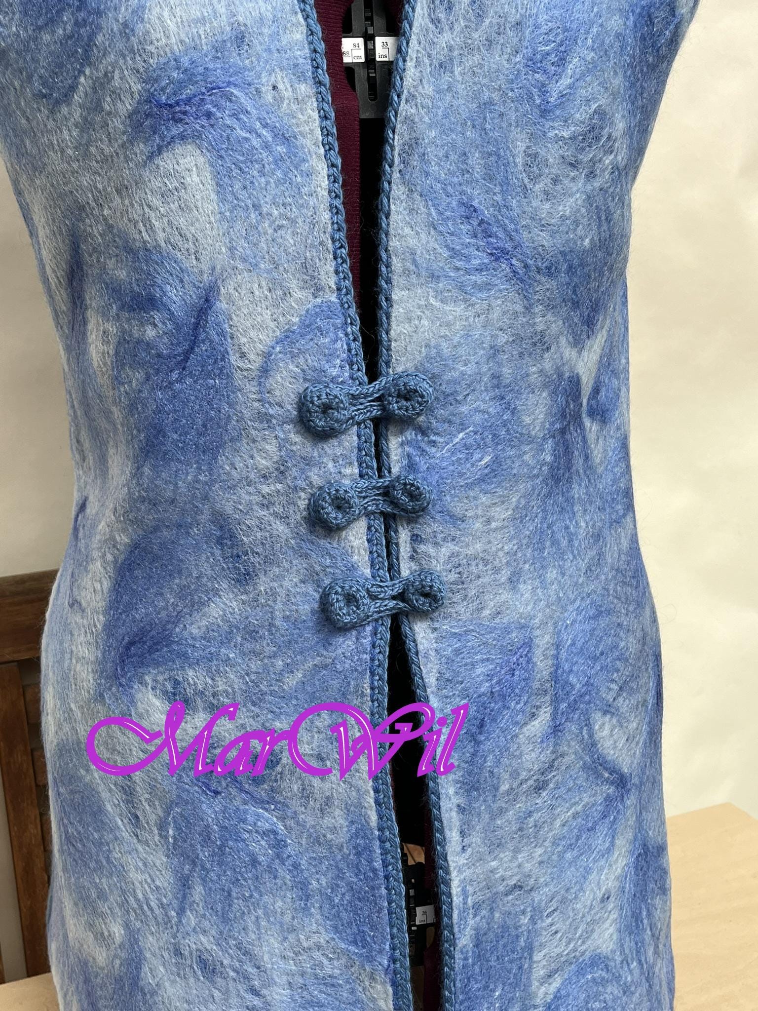 Women's Knitted Vest With Felting in Front. Clothing.handmade. Knitted ...