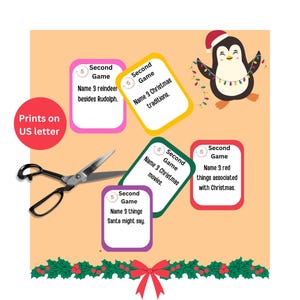 Christmas 5 Second Game Fun Printable Holiday Party Game for Kids ...