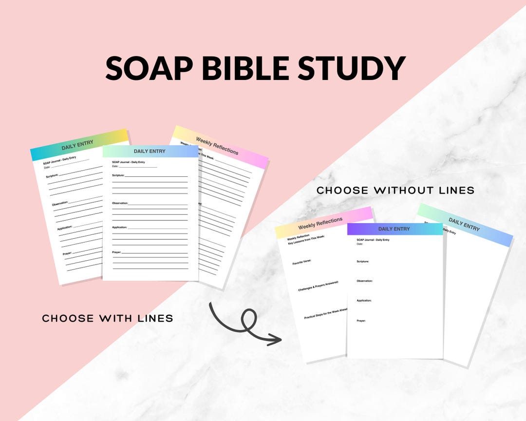 SOAP Study Scripture Notes Christian Study Daily Devotion Reflect and ...