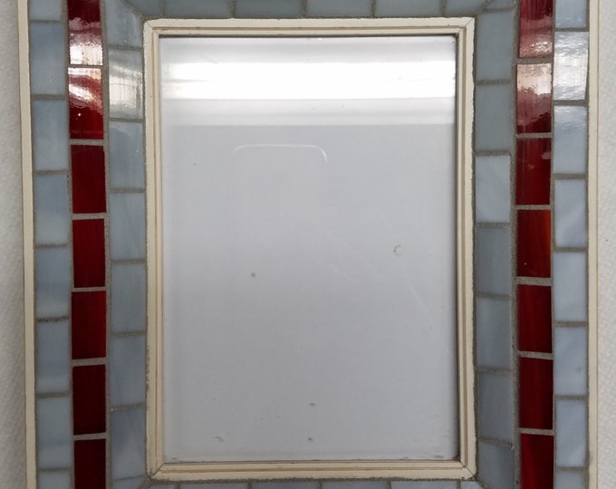 Scarlet and Grey Mosaic Picture Frame - Etsy