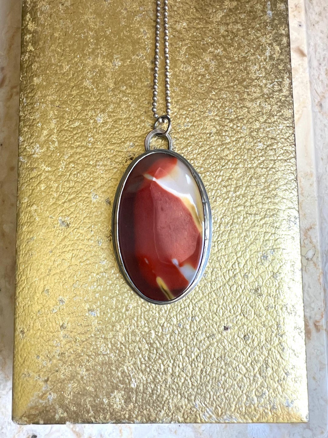 Mookaite and Sterling Silver Amulet - Handmade and One of a Kind ...