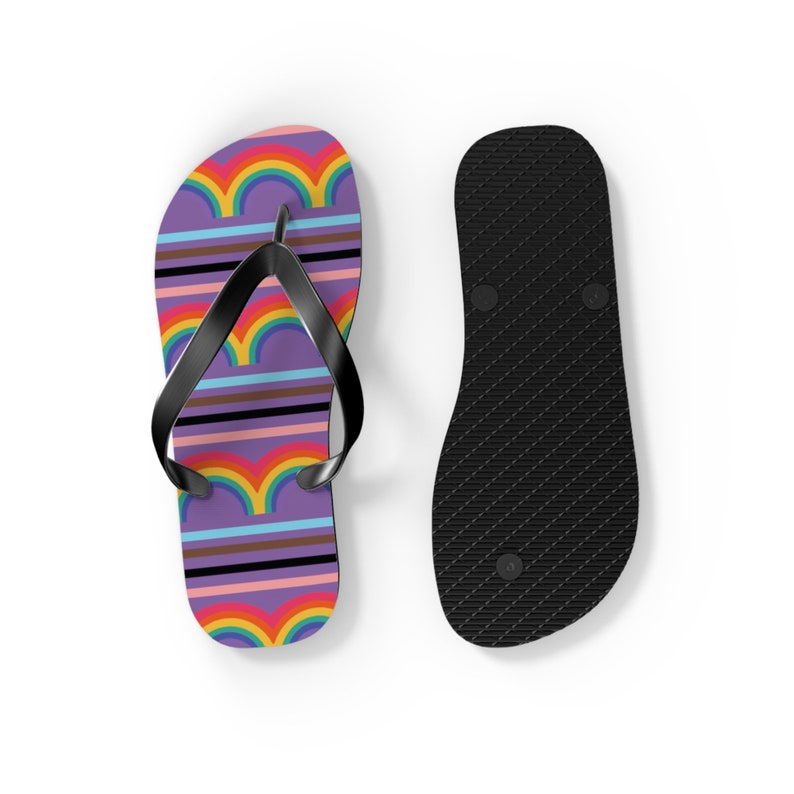 PRIDE Rainbow Wave Flip Flops - Walk With PRIDE, Step by Step ...