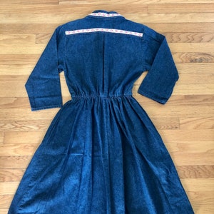 Adorable Vintage 1980s Ransom Denim Floral Western Dress. - Etsy