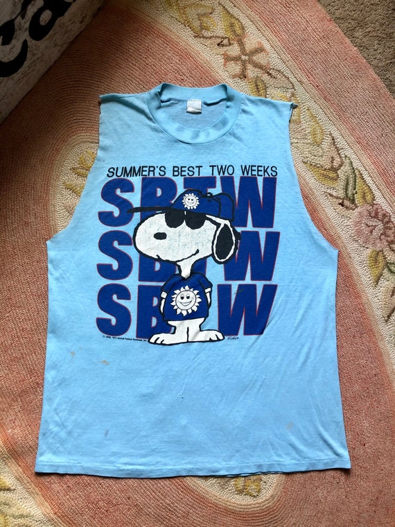 Amazing 1970’s paper thin vintage snoopy altered tank… - Gem