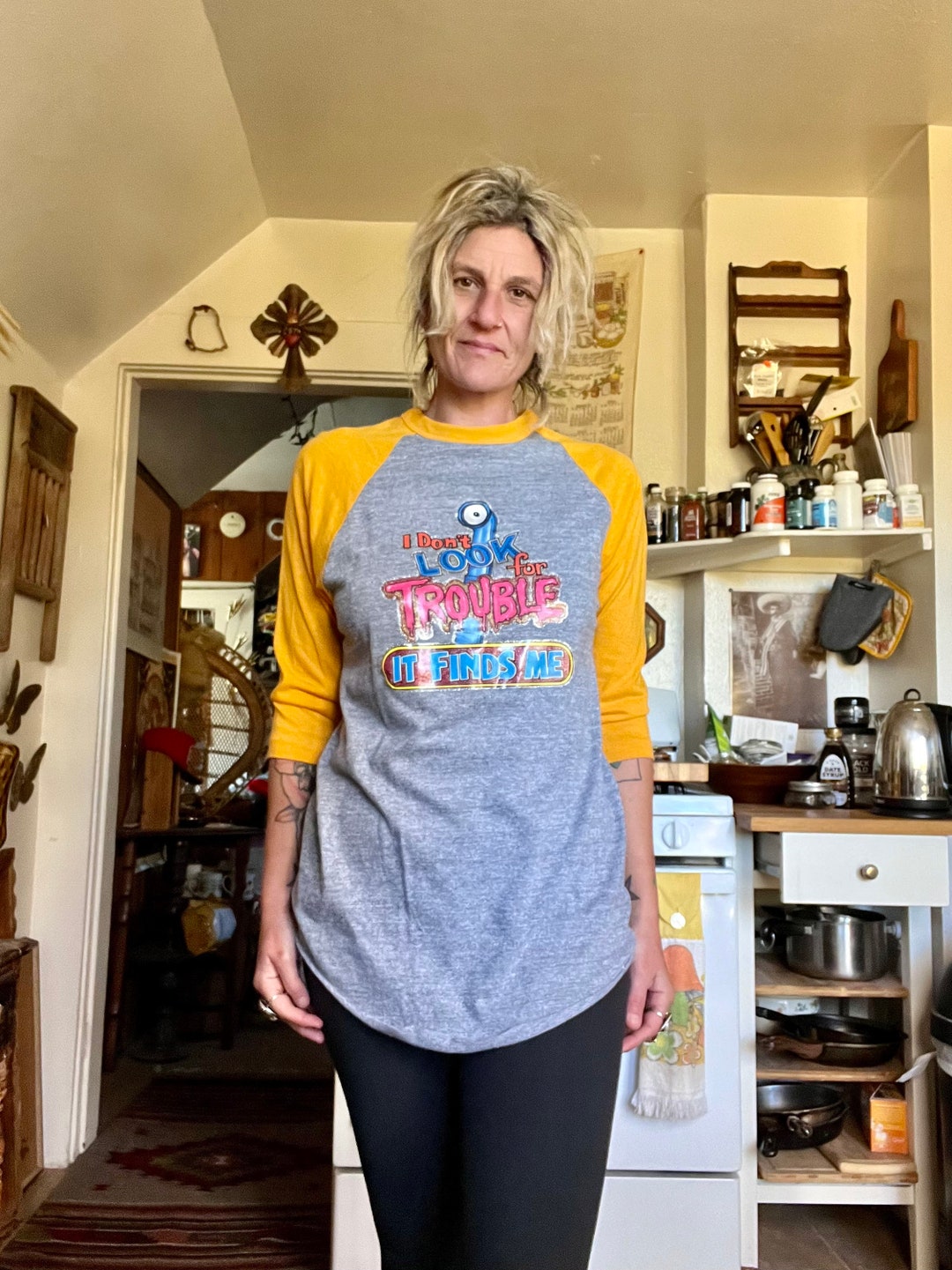 Rad ROACH 1980’s Vintage Iron on Raglan Tshirt Unisex Size Large/xlarge ...