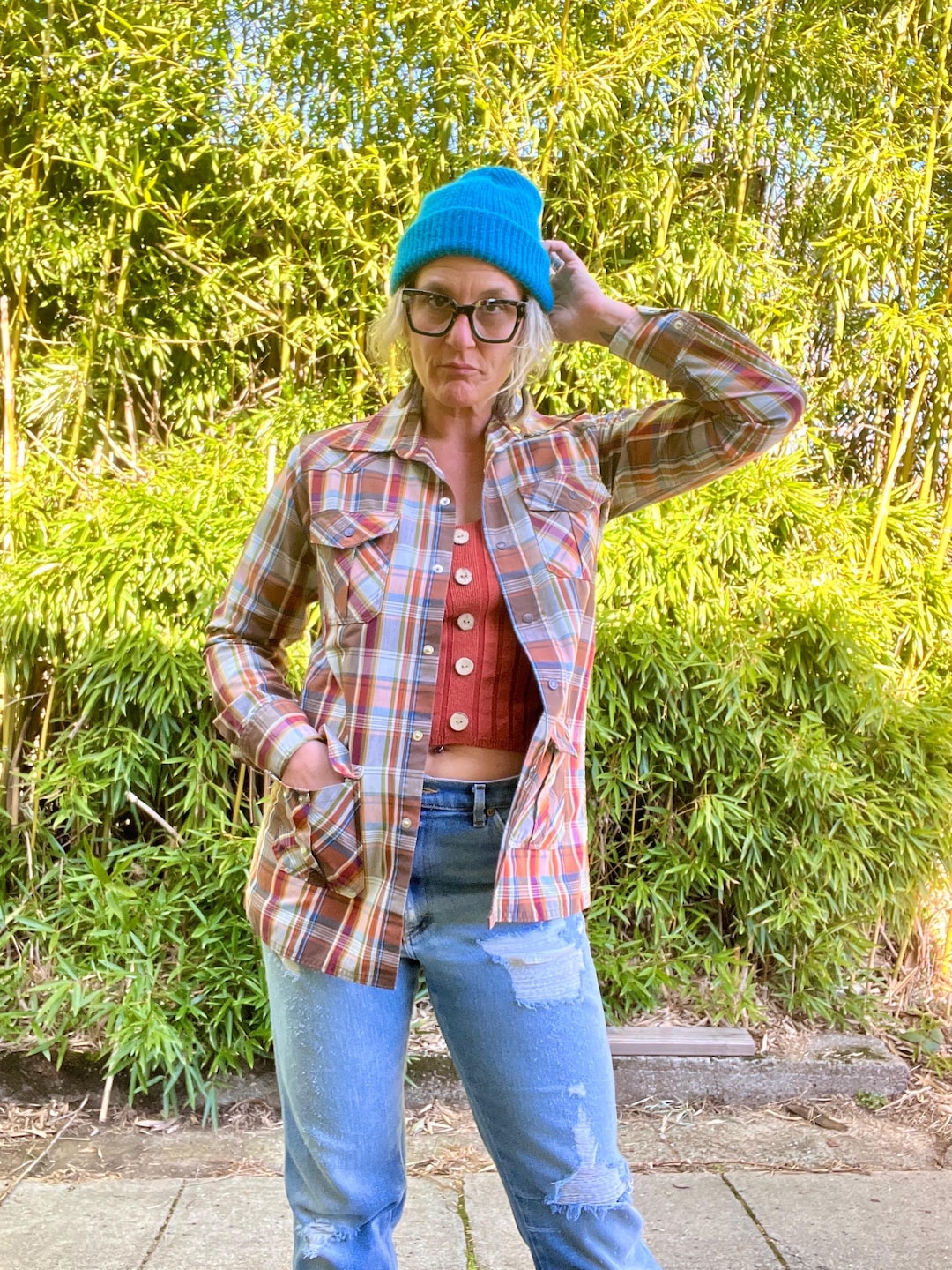 Landlubber 1970’s Vintage Plaid Chore Jacket Women’s Size Medium - Etsy
