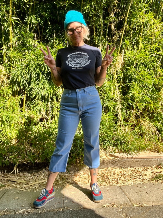 Lady Maverick 1970’s/80’s vintage soft blue denim hig… - Gem