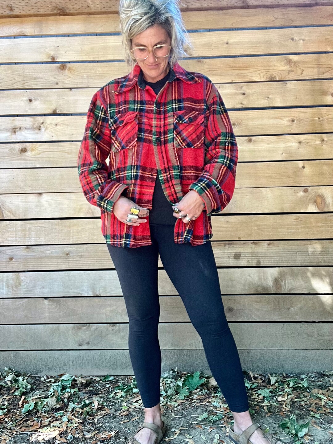 Kmart 1970’s Vintage Plaid Wool/linen Lumberjack Flannel Men’s or Women ...