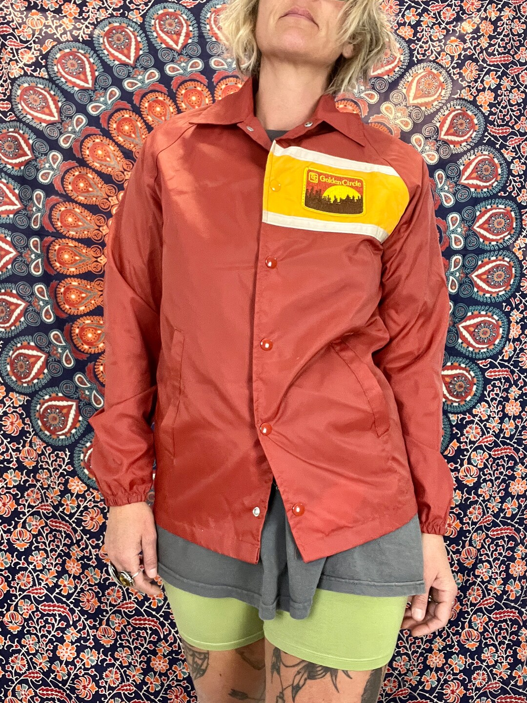 Vintage 1970’s/80’s Swingster Golden Circle Windbreaker Jacket Mens or Women’s Xsmall/small - Etsy