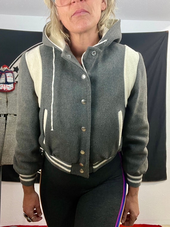 1960’s Varsity vintage cheerleading bomber jacket wit… - Gem