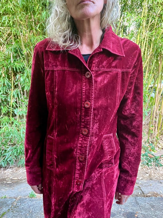 GUESS 1990’s vintage crushed velvet button down dress… - Gem