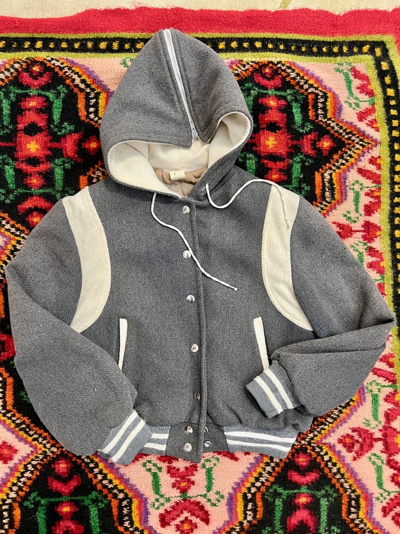 1960’s Varsity vintage cheerleading bomber jacket wit… - Gem