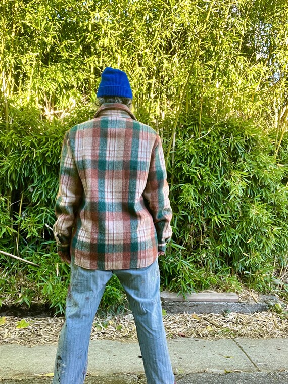 Montgomery ward 1970’s vintage plaid wool/linen blend… - Gem