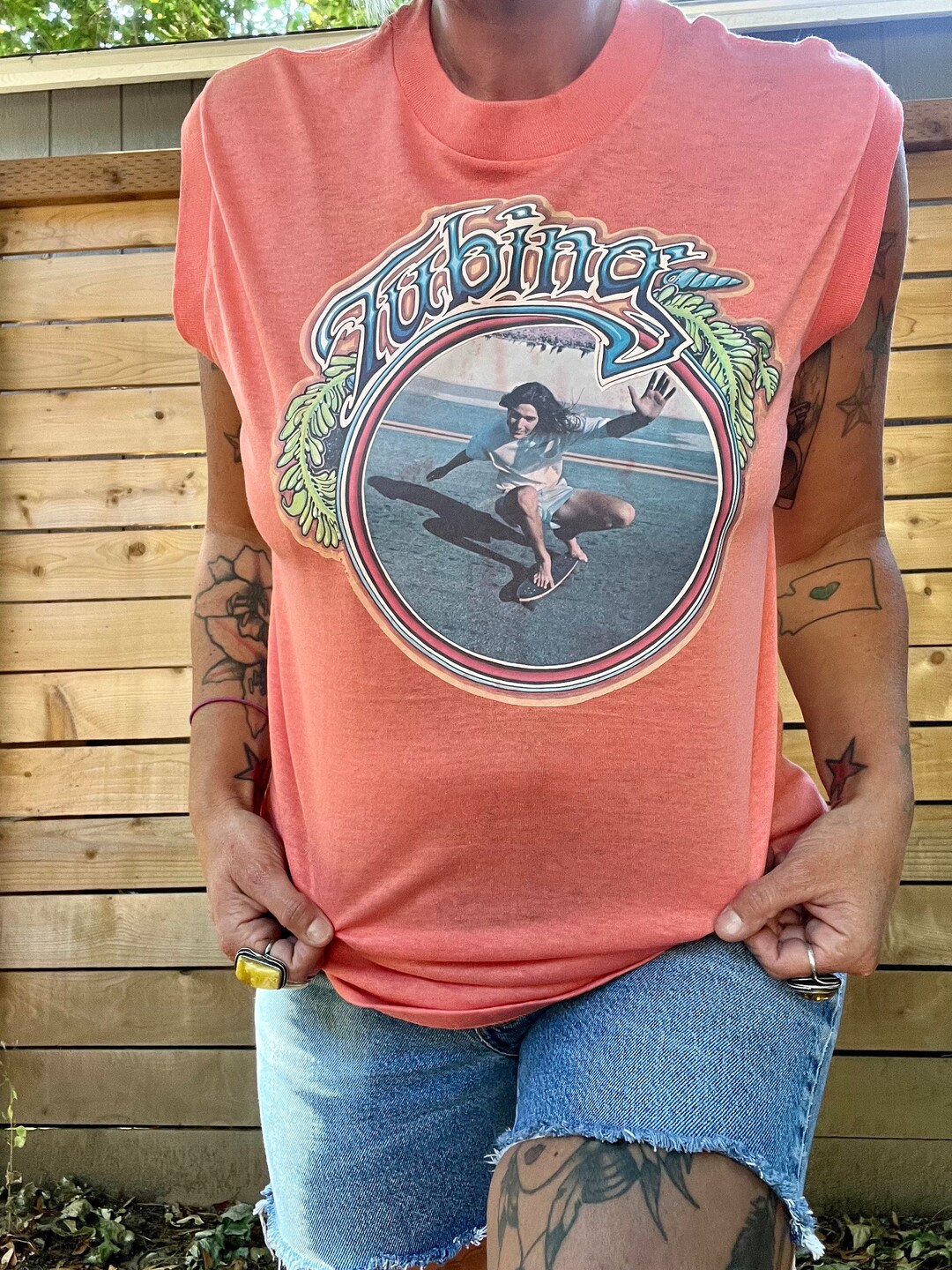 Dope 1970’s Vintage Deadstock Skateboarding Iron on Muscle Tank Mens or ...