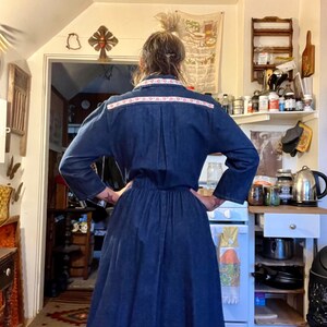 Adorable Vintage 1980s Ransom Denim Floral Western Dress. - Etsy