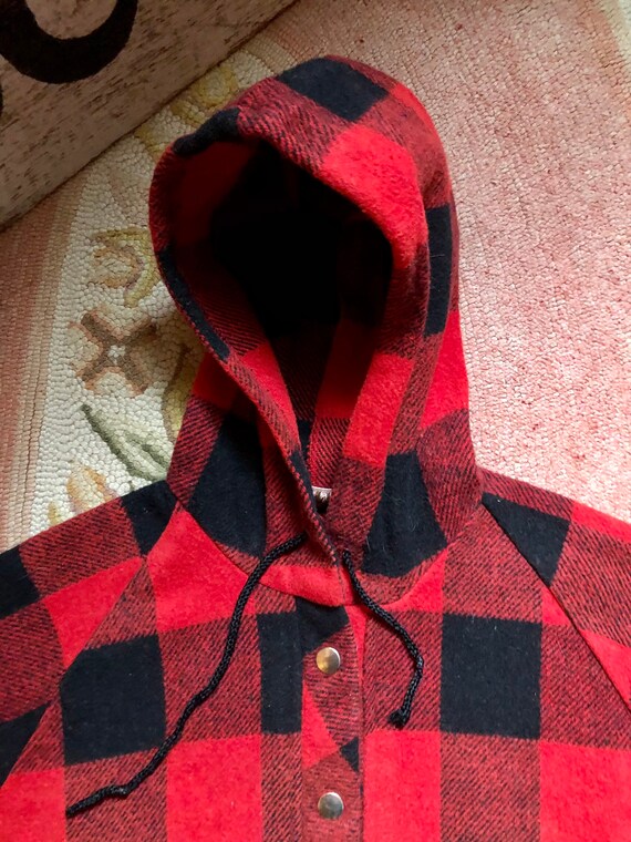 Montgomery ward 1970’s buffalo plaid red and black ho… - Gem