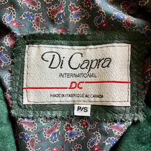 1980’s Di Capra Green Suede Leather Canadian Made Jacket Womens Size ...