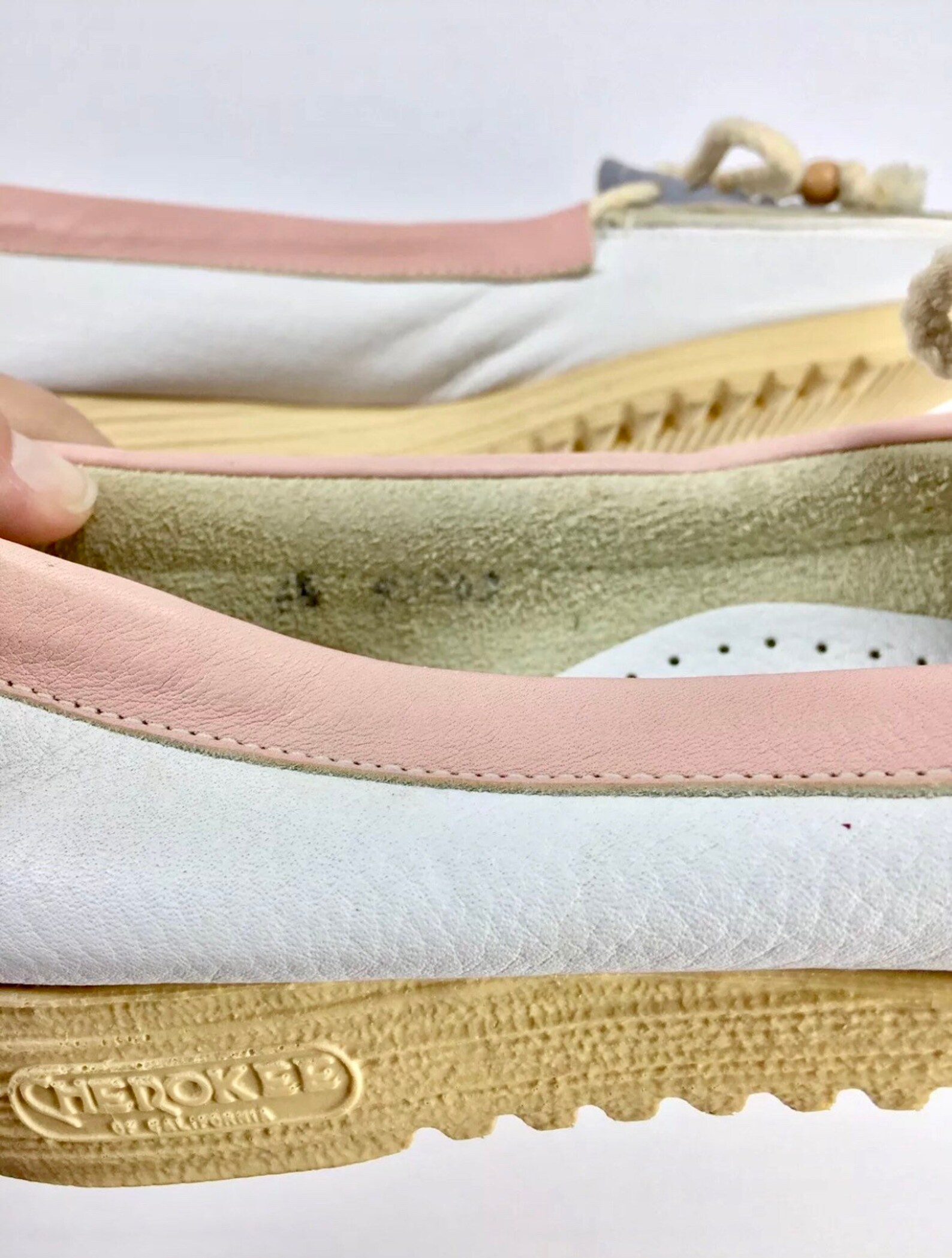 Cherokee 1980’s Vintage Preppy Pastel Colored Wedge Loafer Shoes Women ...