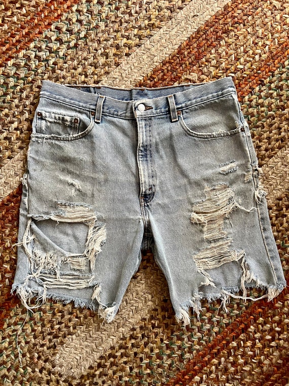 Rad 1990’s vintage ripped to shreds Levi cut offs gen… - Gem