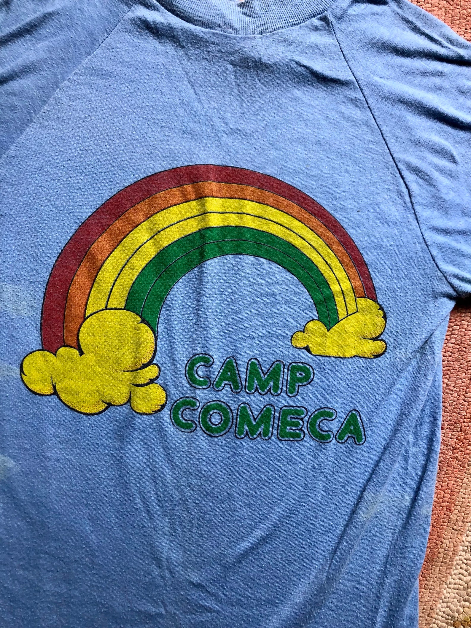 Vintage 1970s/80s Rainbow Camp Comeca T-shirt Womens Size | Etsy