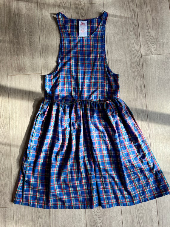 Eber vintage 1980’s/90’s plaid flannel jumper dress w… - Gem