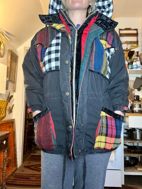 Rad! 1980’s/90’s vintage puffed jacket plaid flannel,… - Gem