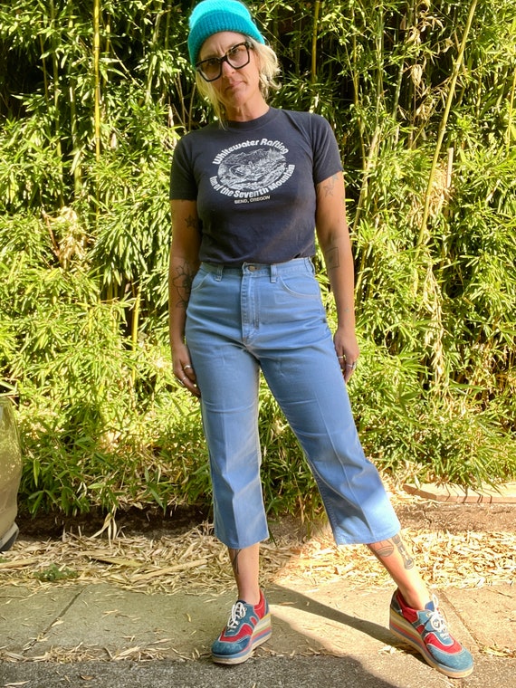 Lady Maverick 1970’s/80’s vintage soft blue denim hig… - Gem