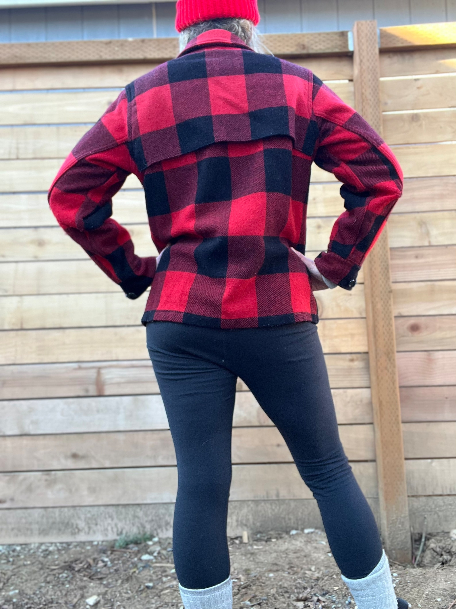 1970’s Vintage Red and Black Lumberjack Style Wool Blend Zip up Jacket ...