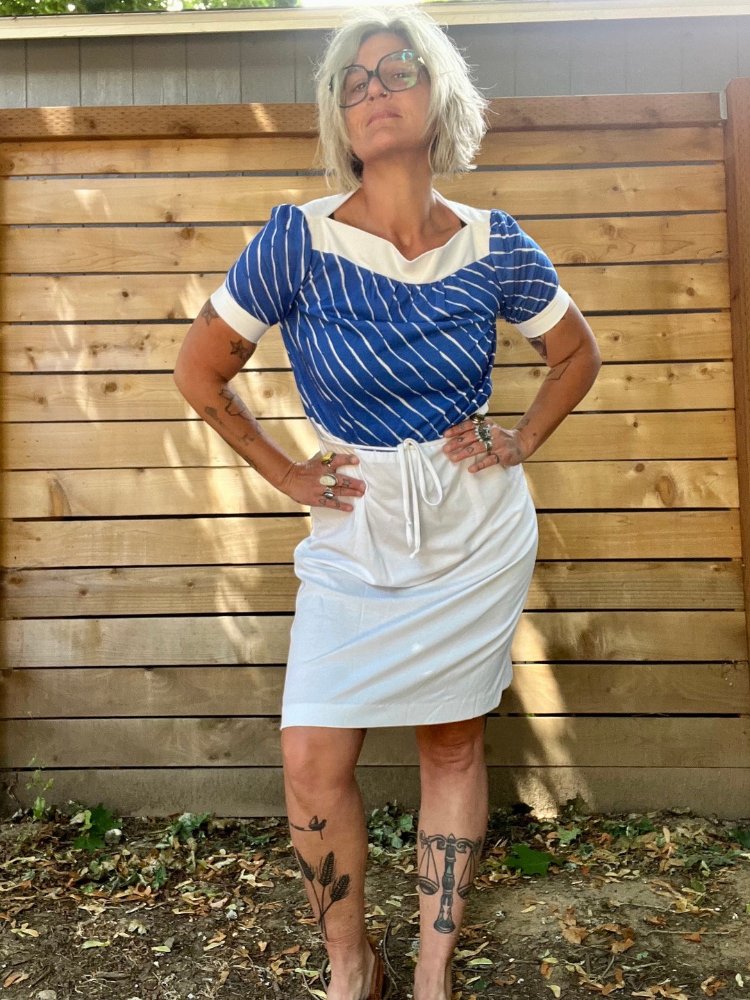 1970’s/80’s Vintage Striped Sears Dress Womens Size Small/medium - Etsy