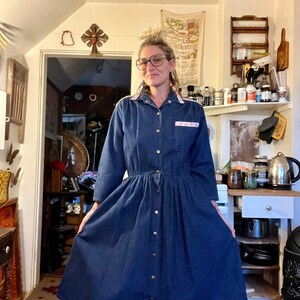 Adorable Vintage 1980s Ransom Denim Floral Western Dress. - Etsy