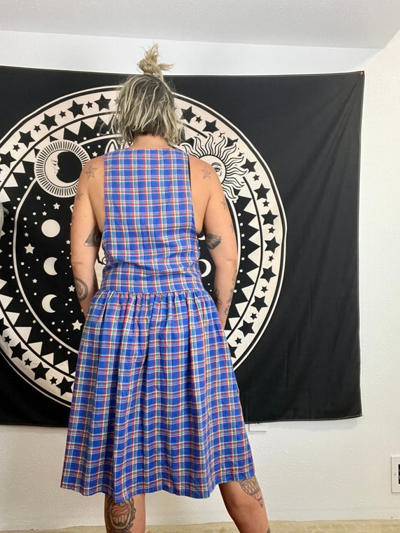 Eber vintage 1980’s/90’s plaid flannel jumper dress w… - Gem