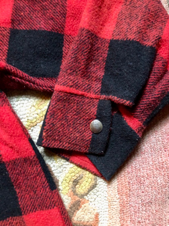 Montgomery ward 1970’s buffalo plaid red and black ho… - Gem