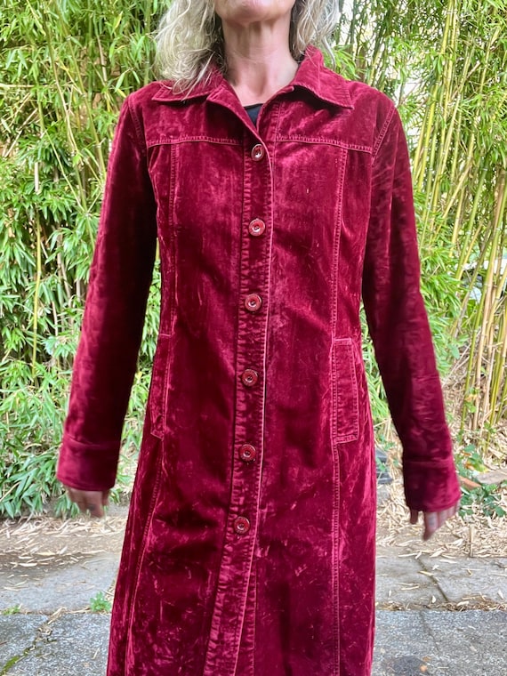 GUESS 1990’s vintage crushed velvet button down dress… - Gem