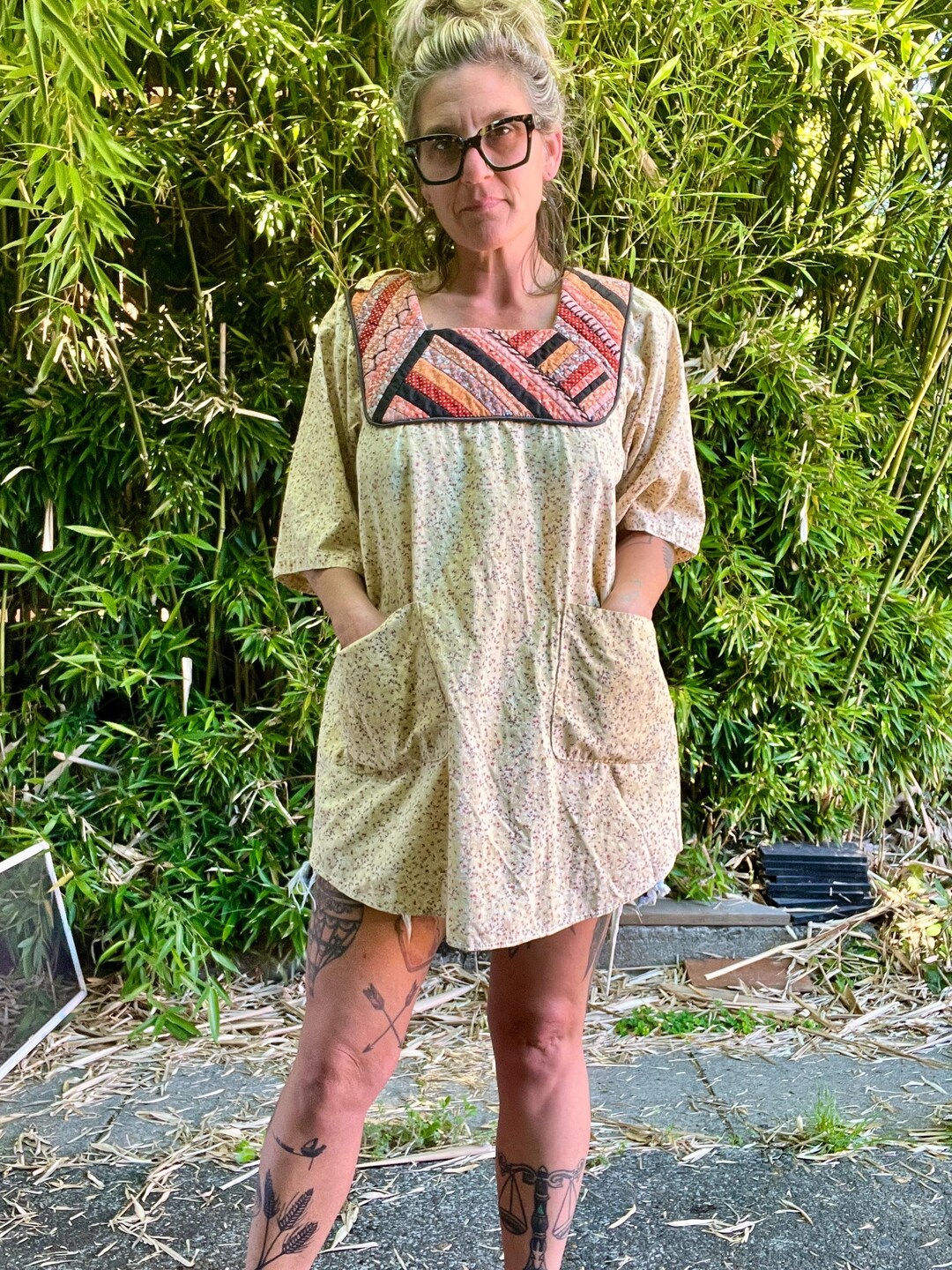 1970’s Vintage Quilted Floral Print Smock Top Women’s Size Medium/large ...