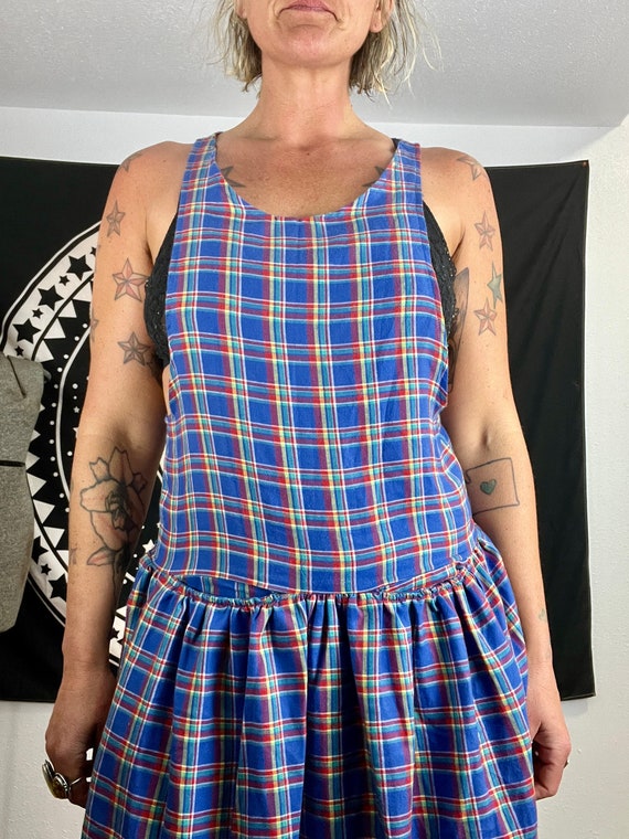 Eber vintage 1980’s/90’s plaid flannel jumper dress w… - Gem