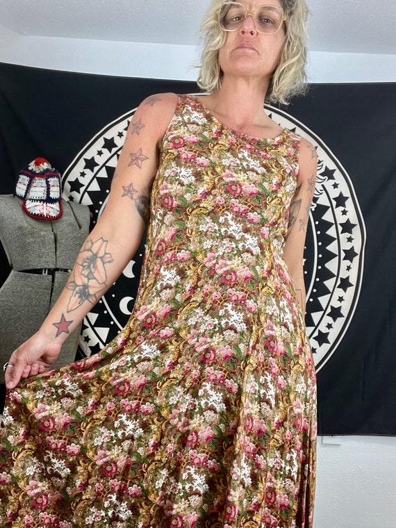 1990’s vintage Contempo brand floral tank summer dres… - Gem