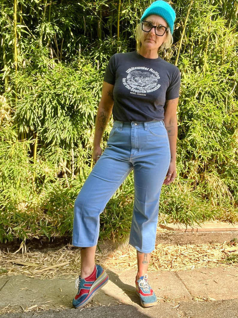 Lady Maverick 1970’s/80’s Vintage Soft Blue Denim High Water Jeans ...
