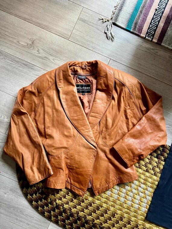 Wilson leather insulate 1980’s/90’s vintage batwing w… - Gem