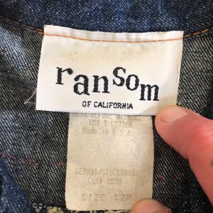 Adorable Vintage 1980’s Ransom Denim Floral Western Dress. Womens Size ...