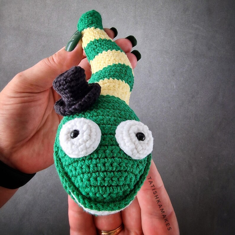 Snake Crochet Pattern, Amigurumi Snake, Crochet Snake, Snake With Hat ...