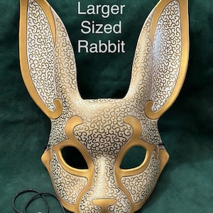 Leather Mask MADE TO ORDER Venetian Rabbit Mask... Masquerade Bunny ...