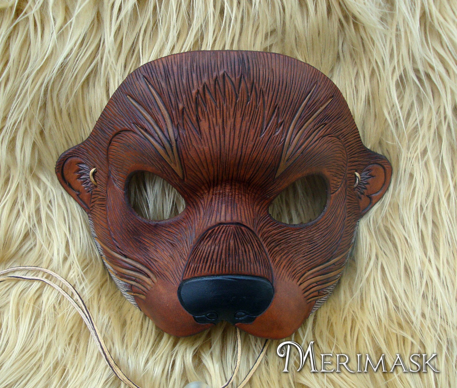 Leather Mask MADE TO ORDER Otter Mask... Masquerade Costume - Etsy